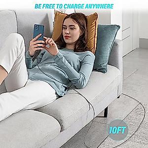 iPhone Charger [Apple MFi Certified] 3Pack 10FT Lightning Cable Fast Charging Cord Nylon Braided Compatible with iPhone 14 13 12 11 X Xs 8 7 6 6s Pro Pro Max Plus Mini and More - (Black)