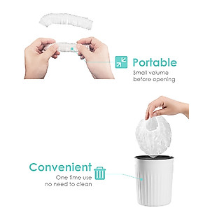 Auban 50 PCS Shower Cap Disposable,Bath Caps Larger Thick Clear Waterproof Plastic Elastic Hair Bath Caps For Women Hotel Travel Essentials Accessories Deep Conditioning Hair Care(19.3")