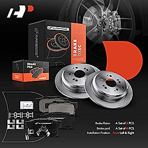 A-Premium 11.99 inch (304.5mm) Front Solid Disc Brake Rotors + Ceramic Pads Kit Compatible with Select Acura and Honda Models - RDX 2010-2018, CR-V 2005-2016, 6-PC Set