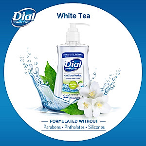 Dial Antibacterial Liquid Hand Soap, White Tea, 7.5 Fl Oz (Pack of 12)