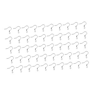 TEHAUX Earring Accessories Kit 50pcs Earring Hooks in Silver Copper Safe and Easy to Wear for DIY Jewelry