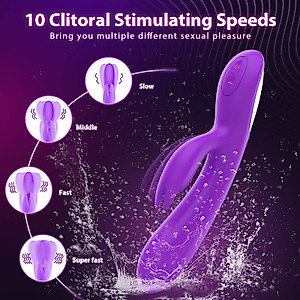 Rabbit G Spot Vibrator Dildo Female Sex Toys for Couples Vibrators Sex Toy Dildos for Womens Sex Toys Adult Toys Couple Sex Toys & Games Nipple Anal Stimulator Sex Machine with 10 Vibrations