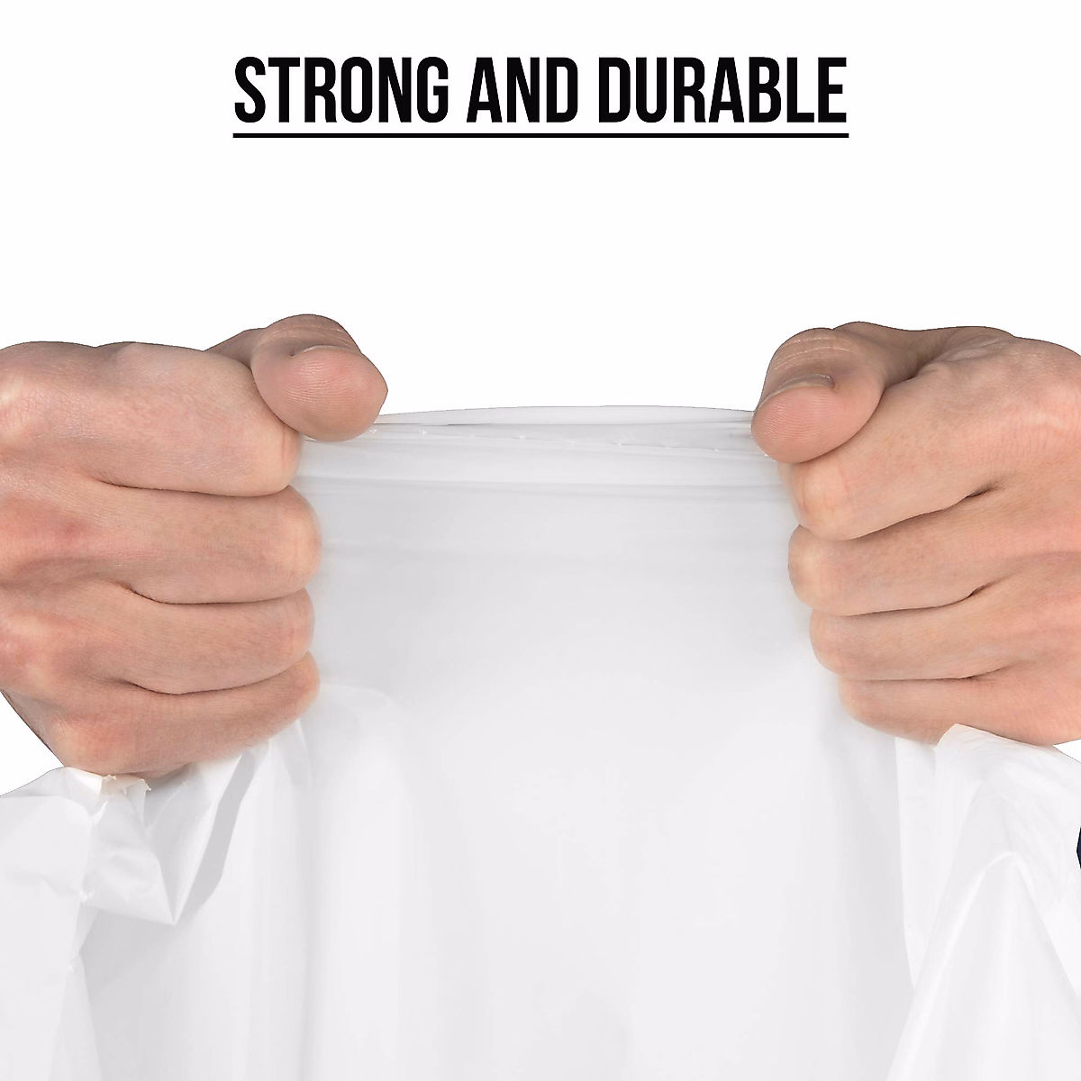 Commander 13 Gallon 0.78 MIL White Plastic Trash Bags Unscented - 24" x 27" - Pack of 120, For Home, Kitchen, Commercial, & Office