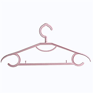 N/A Hanger Portable Plastic Display Stand Windproof Wardrobe Coat Pants Hanger Clothes Storage R (Color : Pink, Size : 43 * 20cm)