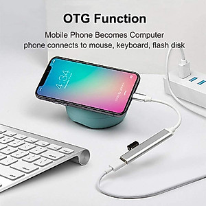 USB C to USB Hub 4 Ports Adapter Expander with USB 3.0, 3 USB 2.0 Ports - Support OTG Function - Portable Aluminum Laptop Accessories for MacBook Pro/Air, iPad Pro/Air 4, Chromebook (Silver)