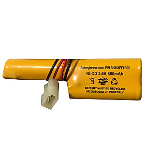 52-0185 520185 420735-00 42073500 3.6v 800mAh Ni-CD Battery Pack Replacement for Exit Sign Emergency Light 62-0185 620185
