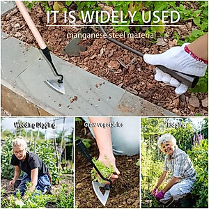 Garden Hoe Edger Weeder Hollow Hoe 2Pcs Gardening Tool All-Steel Hardened Hollow Hoes Weeding Portable Household Vegetable Garden Shovel, Soil loosening Planting Tool can be Used for Extended use