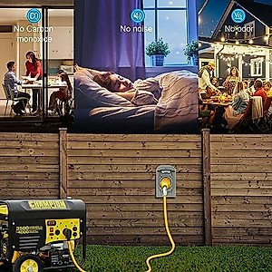 Kohree 30 Amp Generator Power Inlet Box, 4 Prong NEMA L14-30P Generator Transfer Switch, 125/250V, 7500W Weatherproof for Outdoor Generator Outlet Receptacle, ETL Listed