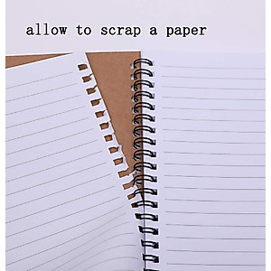 DENSET Spiral Notebooks College Ruled, Lined For Memo Diary Journal, Wirebound Notepads 100 Pages (50 Sheets), 8.4 inches x 5.7 inches , 2 Pcs