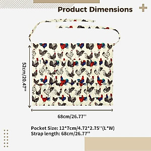 Homaisson Egg Apron, 15 Pockets Durable Canvas Egg Collecting Holding Apron Egg Gathering Apron for Chicken Duck Goose Eggs, Egg Carrier Canvas Apron for Housewife Farmhouse