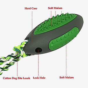 COOLOUS Dog Chew Toys,Dog Squeaky Rugby Toys Pet Puzzle Toys IQ Toy Interactive Toy Puppy Clean Teeth Toy Suitable for Large and Medium Puppy