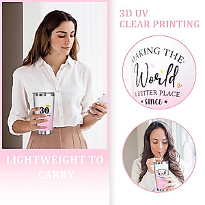 30th 1995 Birthday Gifts for Women, 30 Year Old Birthday Cups Gifts for Her, 30th Birthday Decorations for Woman, Cool 30 Gift for Women Turning 30, 30 and Fabulous 20 OZ Stainless Steel Tumbler