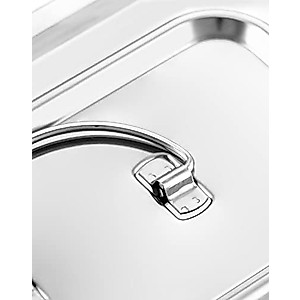 QWORK Medical Stainless Steel Instrument Tray Organizer Holder with Lid and Handle Grip for Surgical Medical Dental Instruments, 9.5" x 6.3" x 2", 2 Pack