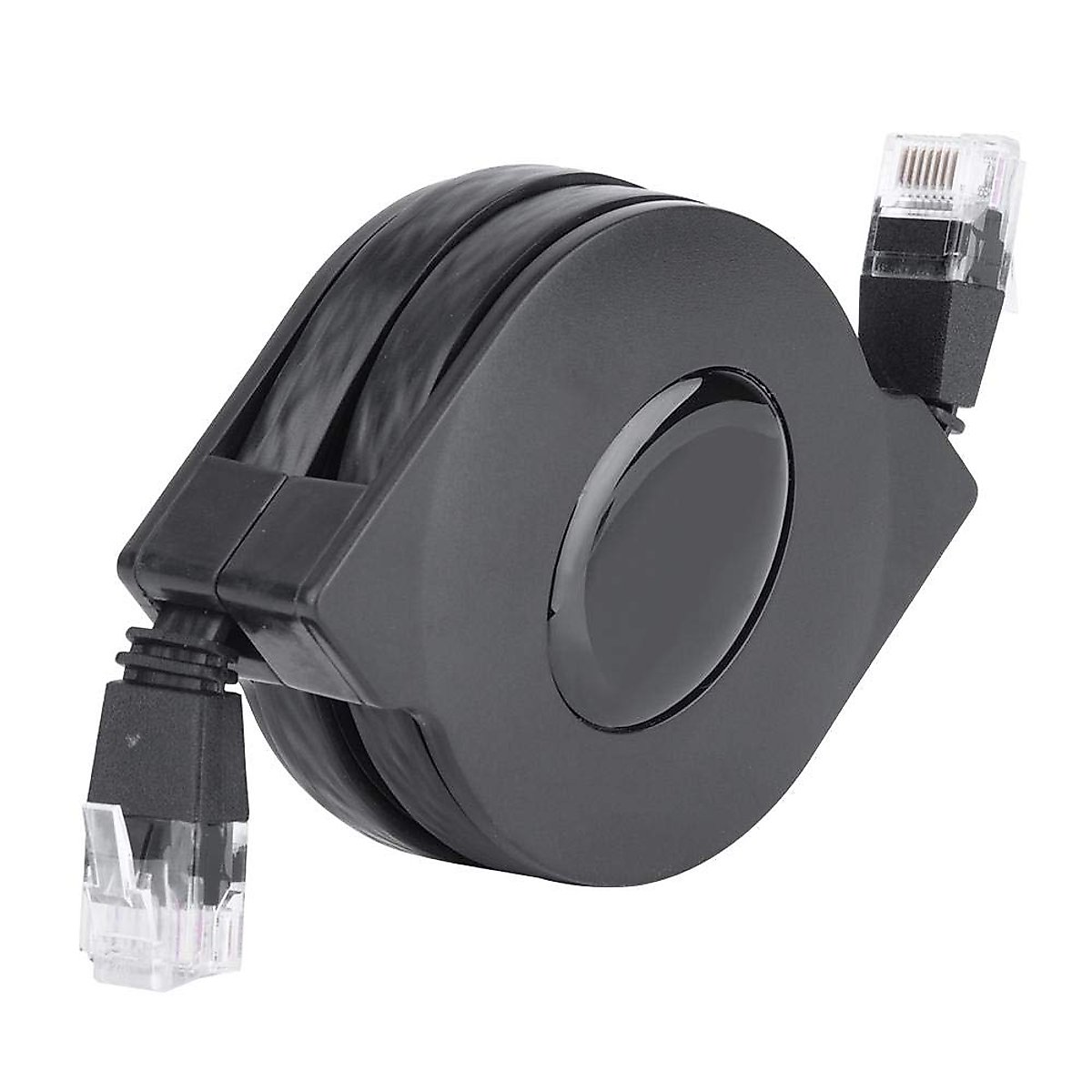 Sonew CAT6 Ethernet Cable, Adjustable Retractable RJ45 LAN Network Cable Cord, High Speed LAN Wires Internet Patch Cable, Network Cable Laptop Internet Connection Black (2m/6.6ft)