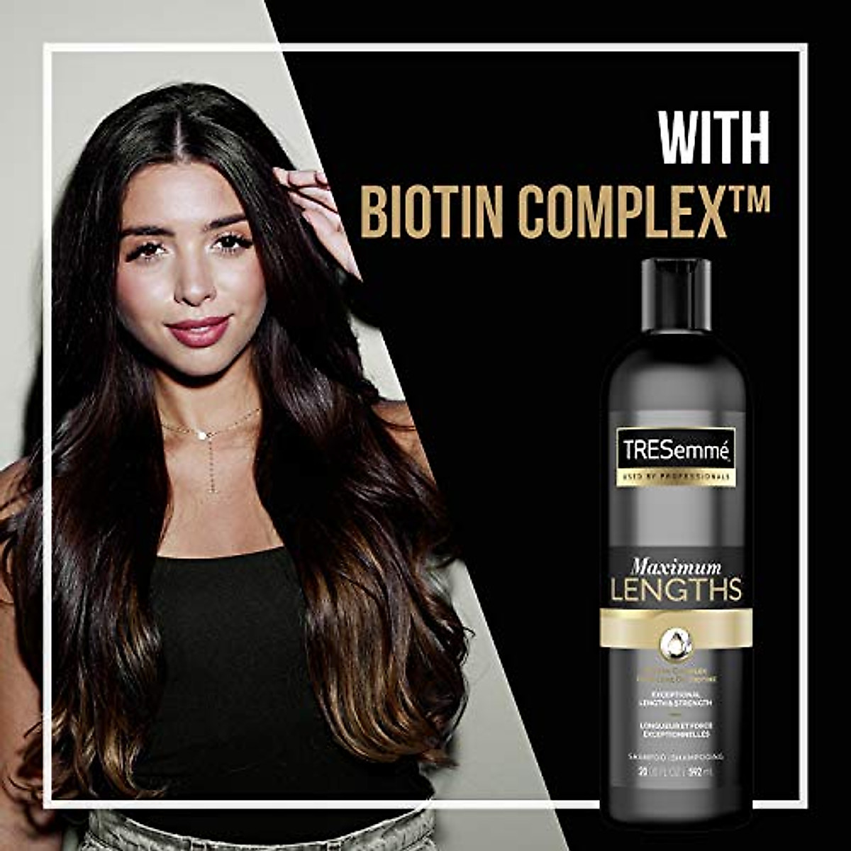 TRESemmé Shampoo Biotin for Dry Hair and Split Ends Max Lengths Sealing Split Ends 20 Fl Oz (Pack of 4)