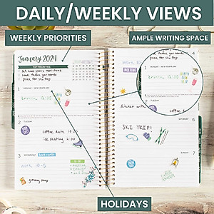 bloom daily planners 2023-2024 Academic Year Day Planner (July 2023 - July 2024) - 5.5” x 8.25” - Weekly/Monthly Agenda Organizer Book with Stickers & Bookmark - Ukrainian Floral