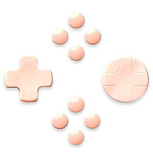BelugaDesign Pastel Button Caps and D-Pad | Compatible with Nintendo Switch Standard OLED Joy-Con Controller Covers | Directional & A/B/X/Y Buttons - Pink