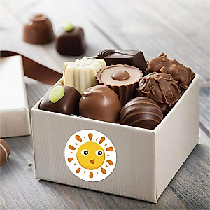 Bamsod 1000 Pieces 1 Inch Sunflower Labels Sun Stickers Rolls Self Adhesive Seals for Christmas Thanksgiving Party Decor Scrapbooking Cards Envelopes (Sun)