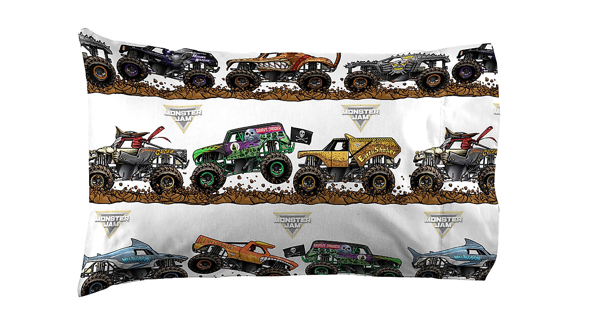 Official Monster Jam Full Sheet Set - Super Soft Kid's Bedding