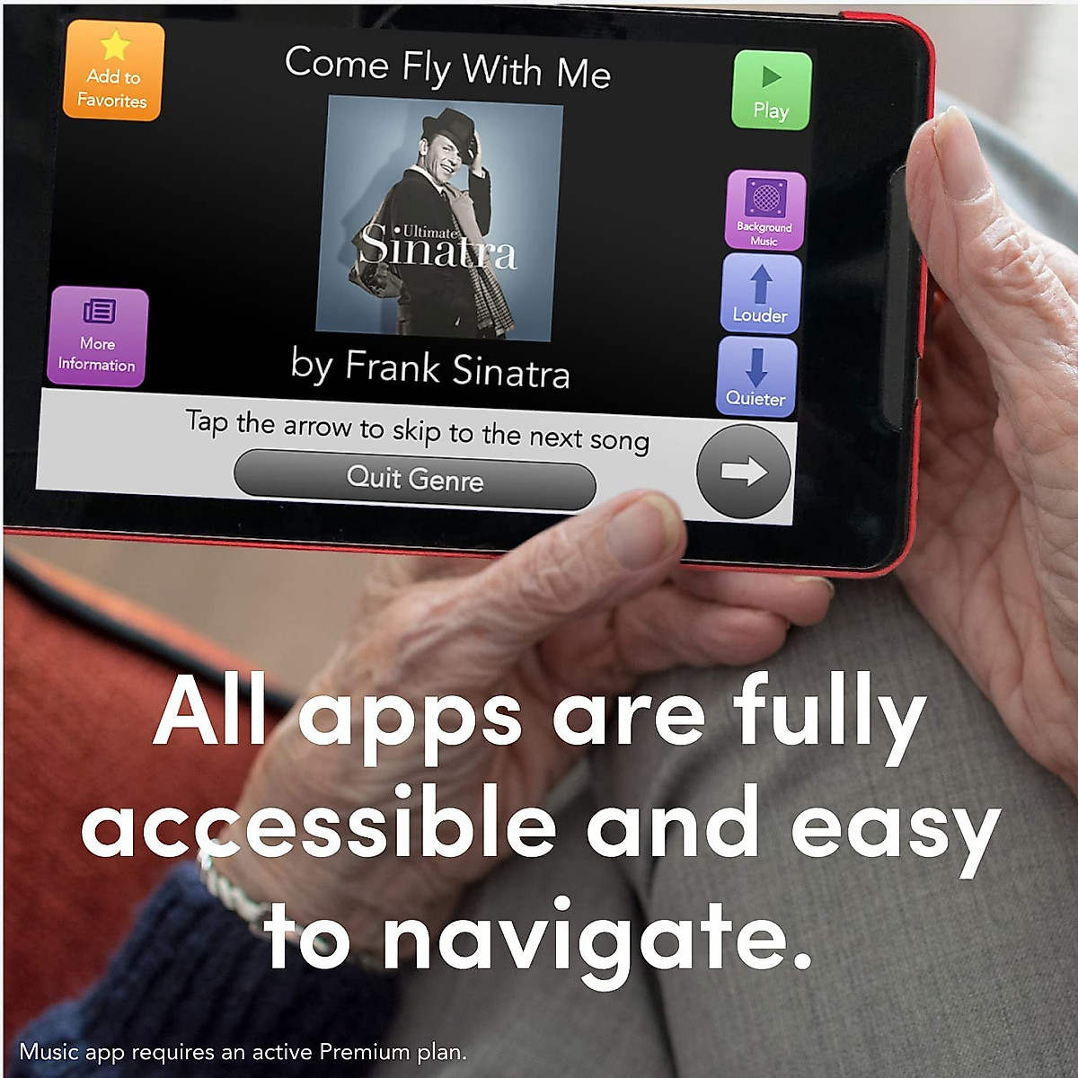 GrandPad Senior Tablet with Phone Capabilities, 4G LTE, Wireless Charger, Stylus, - 1 Month Premium Service Plan Included, Purchase a Plan at Activation