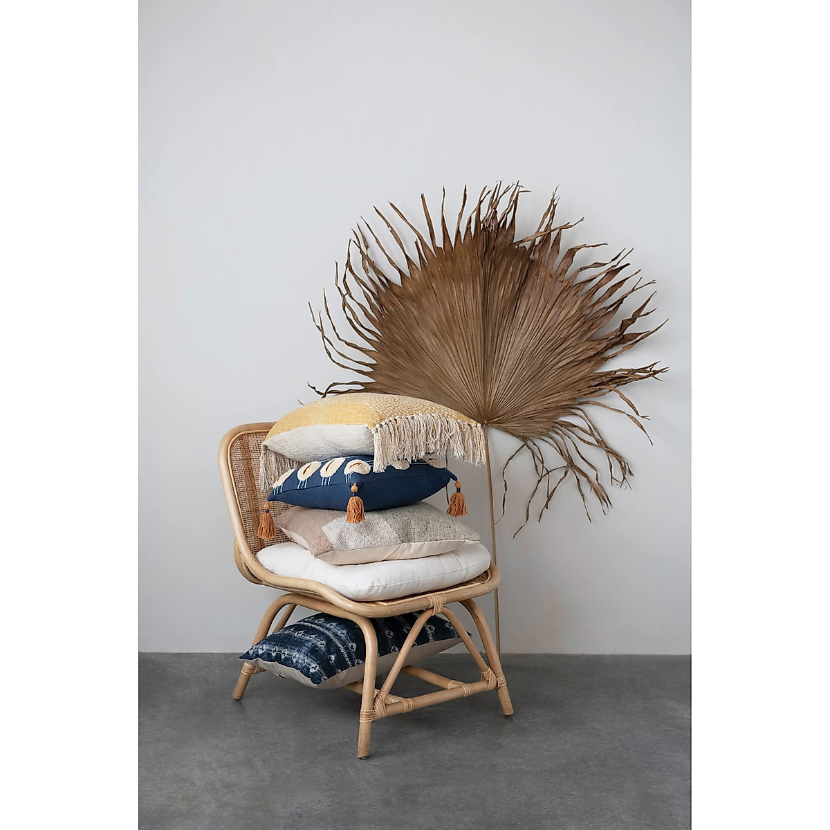 Creative Co-Op Hand-Woven Acrylic Blend Patchwork Kilim Cotton Canvas Back Pillow, 20" L x 20" W x 0" H, Multicolor