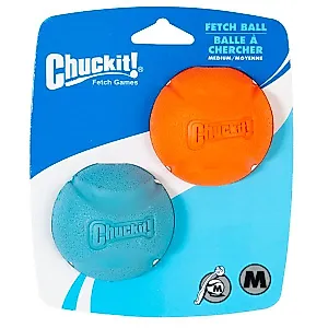 Chuckit! Medium Fetch Ball 2.5", 2 Pack (Colors Vary)