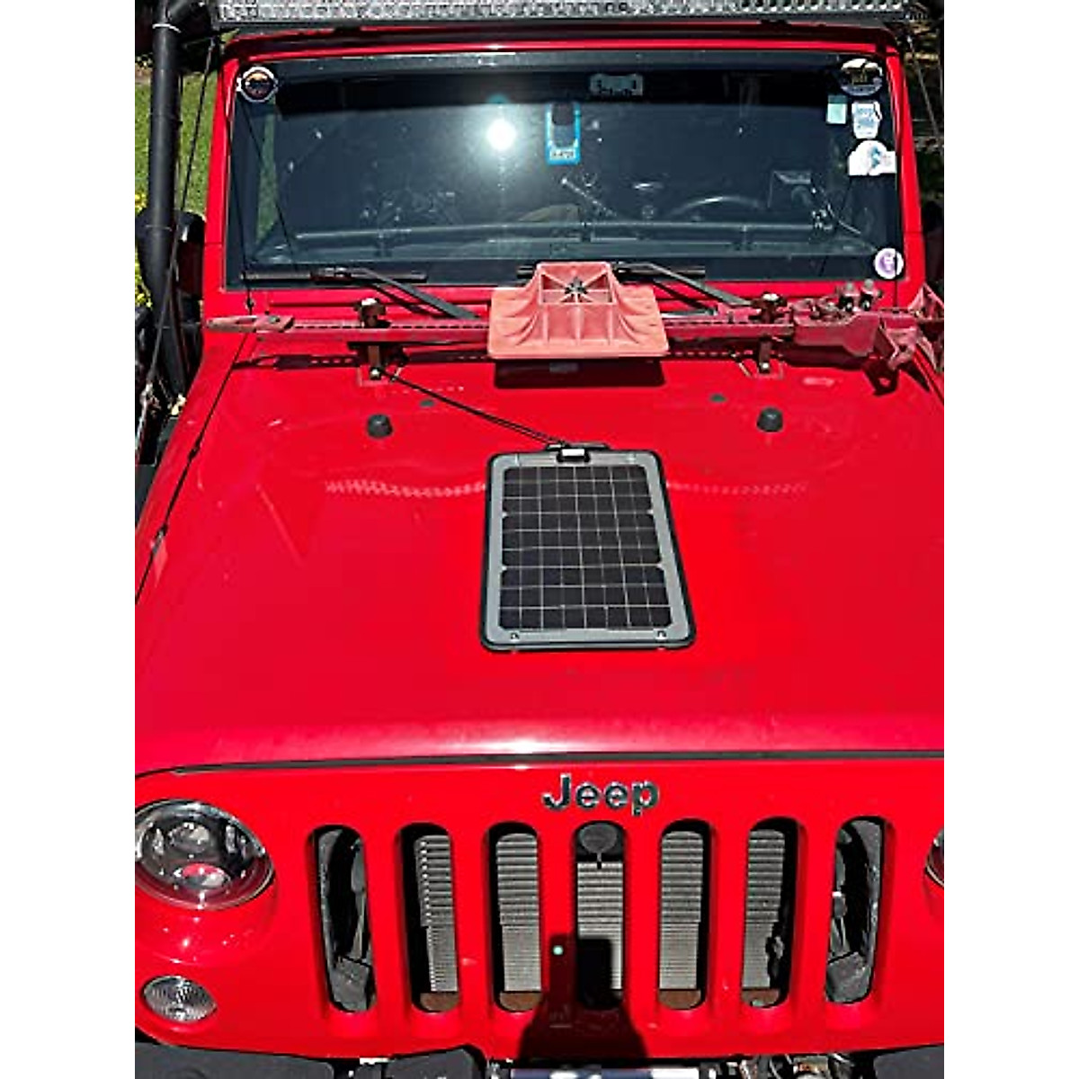 Fifth Wheel & Travel Trailer (Class B&C RV) Hi Power Super Magnetic for 1-2 x12V Batteries Dims 17.5" L x 10.3" W x 1/4" Thick. 10' Cable.