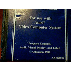1982 Activision Presents "River Raid" Video Game Cartridge for Atari 2600---blue Image Label Version #Ax-020-04 (Activision Presents River Raid for Use with Atari Video Game System---program Contents Audio Visual Display, and Label---activision 1982 Ax-02