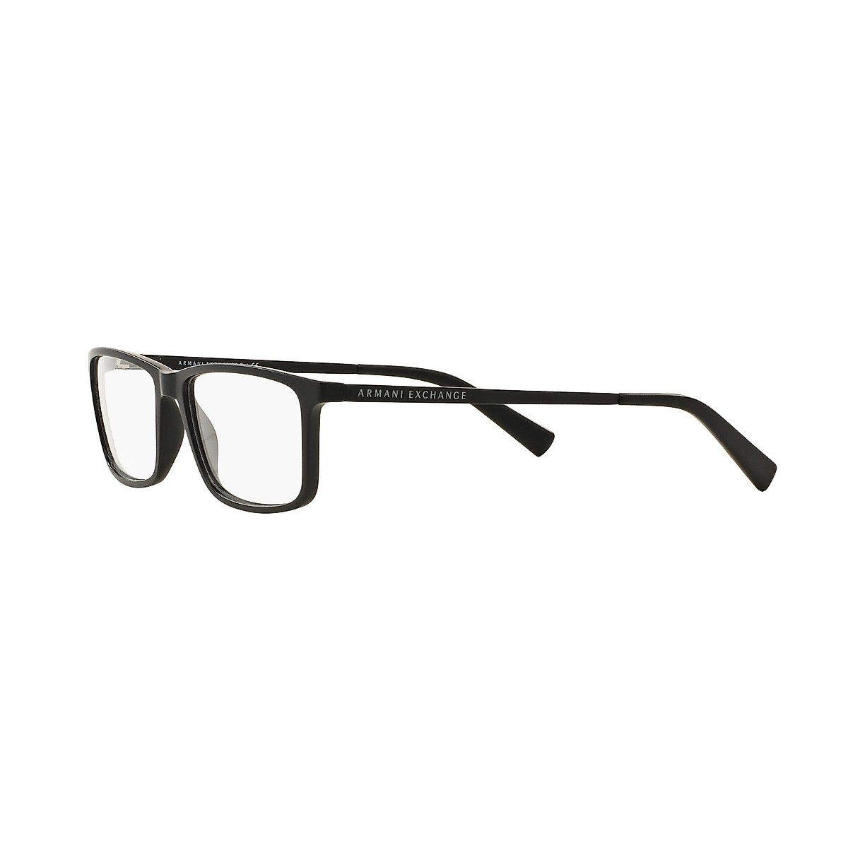 A|X ARMANI EXCHANGE Men's AX3027 Rectangular Prescription Eyeglass Frames, Matte Black/Demo Lens, 55 mm