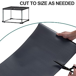 RUNANIA Bearded Dragon Tank Accessories, Reptile Carpet Terrarium Bedding Substrate Liner Reptile Cage Mat for Lizard Tortoise Leopard Gecko Snake (Grey)