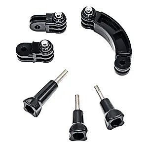 Goliton 90 Degree Rotary Extension arms Mount rig Screw Compatible with GoPro Hero 11/10/9/8/7/(2018)/6/5/4 Black