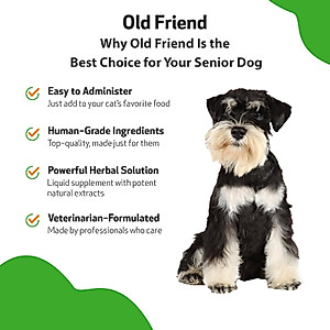 Pet Wellbeing Old Friend for Senior Dogs - Vet-Formulated - Aging Immune System & Joint Mobility Support in Older Canines - Natural Herbal Supplement 2 oz (59 ml)