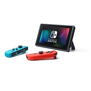 Nintendo Newest Switch 32GB Console with Neon Blue and Neon Red Joy-Con, 6.2" Touchscreen 1280x720 LCD Display, 802.11AC WiFi, Bluetooth 4.1 + MarXsol_12-in-1 Accessories Holiday Bundle