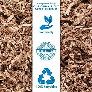 MagicWater Supply Soft & Thin Cut Crinkle Paper Shred Filler (1/2 LB) for Gift Wrapping & Basket Filling - Kraft