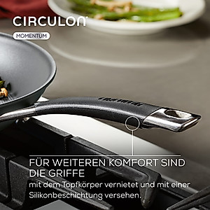 Circulon Non Stick Saucepan Set of 3 – Saucepans for Induction Hobs 16, 18 & 20cm with Toughened Glass Lids & Soft Grip Handles, Dishwasher Safe Pan Set, Black