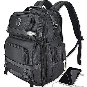 Welkinland Business backpack, Executive backpack, Tech backpack, Commuter backpack men, Professional mens leather business backpack,15 inch backpack for women,Laptop backpack for men,Tech backpack men