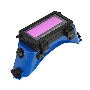 Welding Goggles Auto Darkening - Solar Auto Darkening Eye Mask Welding Goggles Welder Eye Protective Welding Glasses Mask Helmet (Blue)