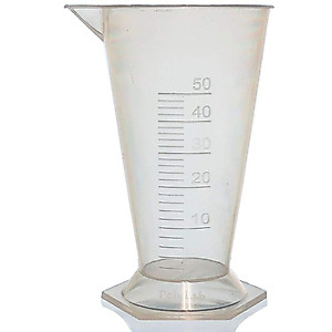 Conical Measuring Cup Set, 5 Sizes - 12, 25, 50, 125, and 200ml, Polypropylene, Hexagonal Base, Karter Scientific