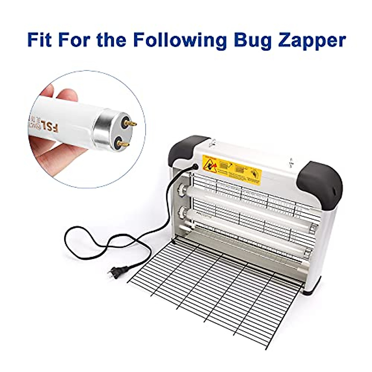 Ultraviolet Tubes 10W 2-Pack for Electric Bug Zapper, Mosquito Insert Killer, Home Pest Control UV Light Tube Electronic Lamp, Replacement UV T8 Lamp Bulb Light Tube for 20 Watt Insect Killer