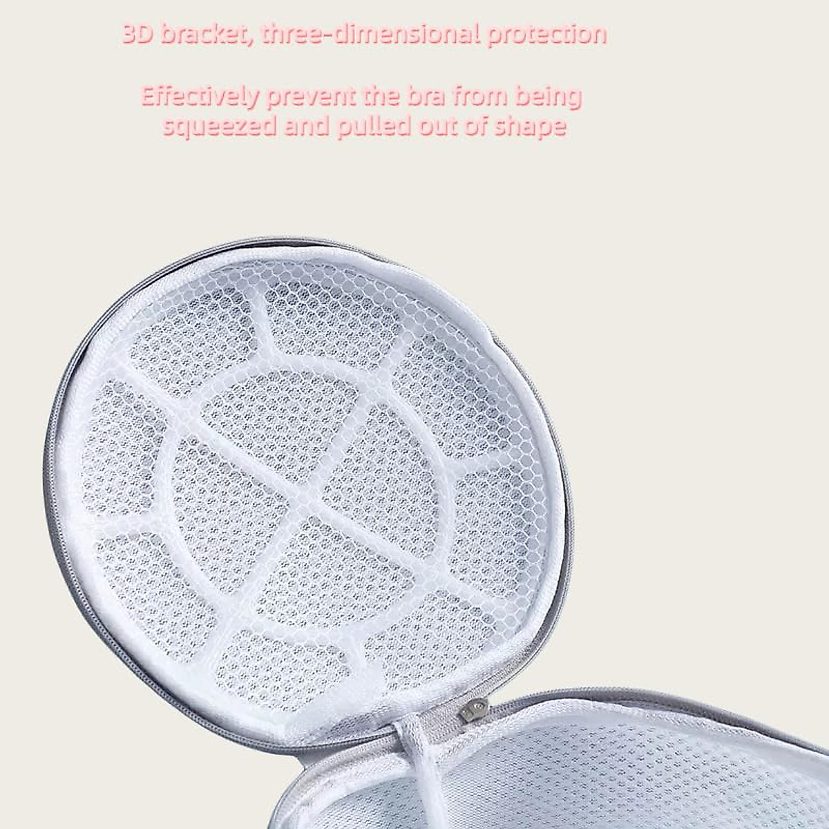 2Pcs Bra Wash Bag Durable Honeycomb Mesh Laundry Bags for Delicates 6 x 6.7 Inches