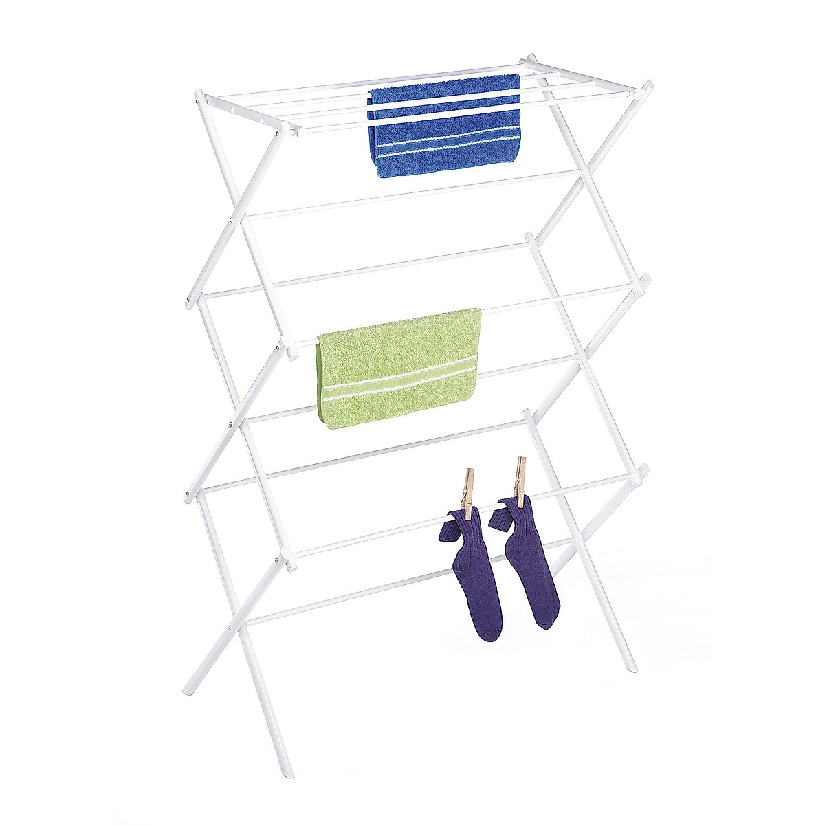 Whitmor Foldable Drying Rack, White