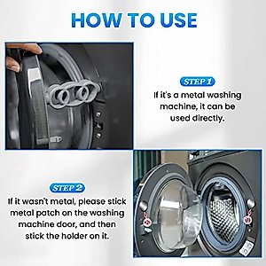 CODOGOY Front Load Washer Door Prop, Keep Washer Door Open and Dry to Prevent Damping, Flexible Front Load Washing Machine Door Prop Holder with Magnetic Absorbing Sheet