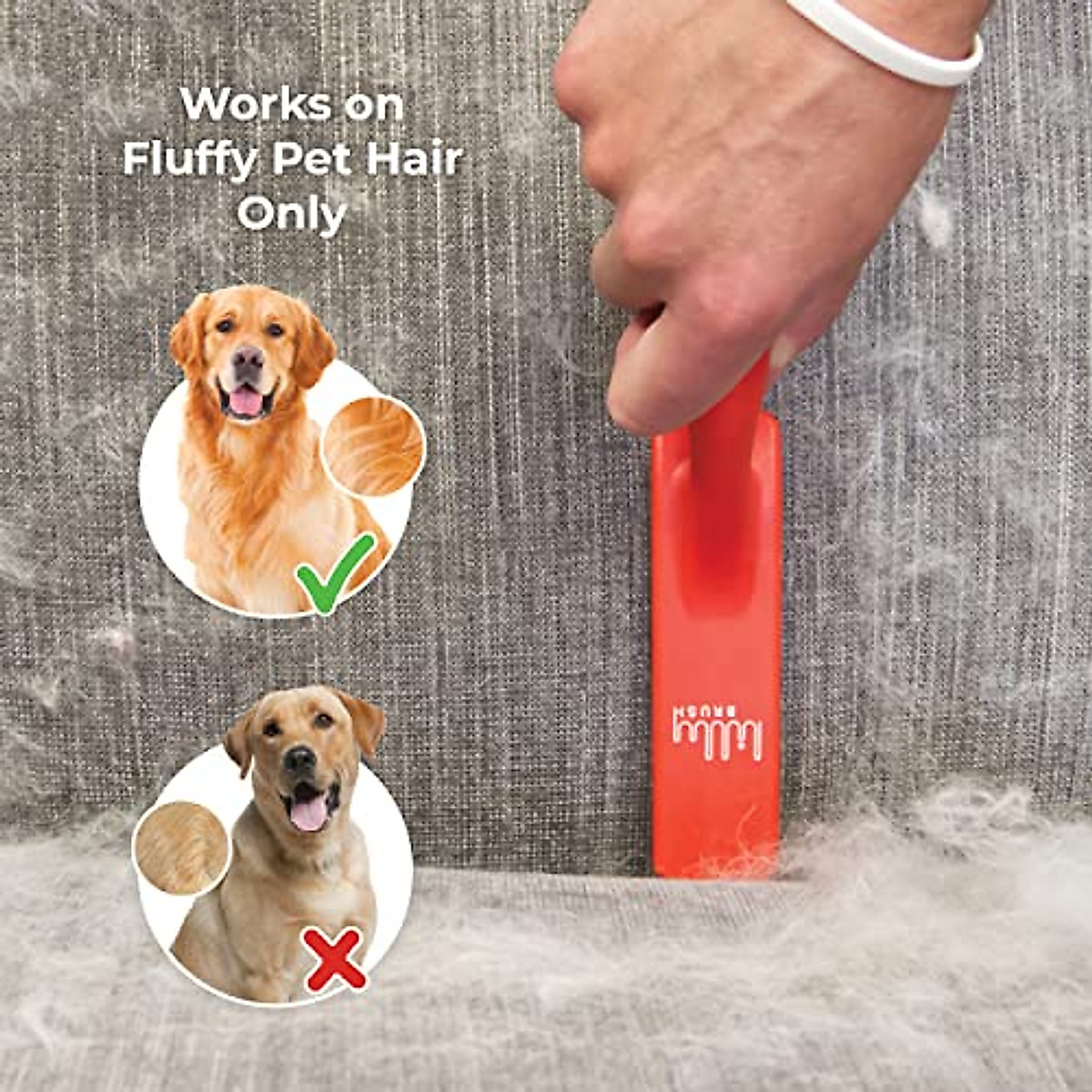 Lilly Brush - Fluffy Pets Brush pet hair remover for furniture, carpets, cat trees, bedding, curtains, couches and more! Brought to you by the pet hair experts at Lilly Brush, this product is ONLY for homes with LONG-HAIRED CATS & DOGS who shed SOFT, CLIN