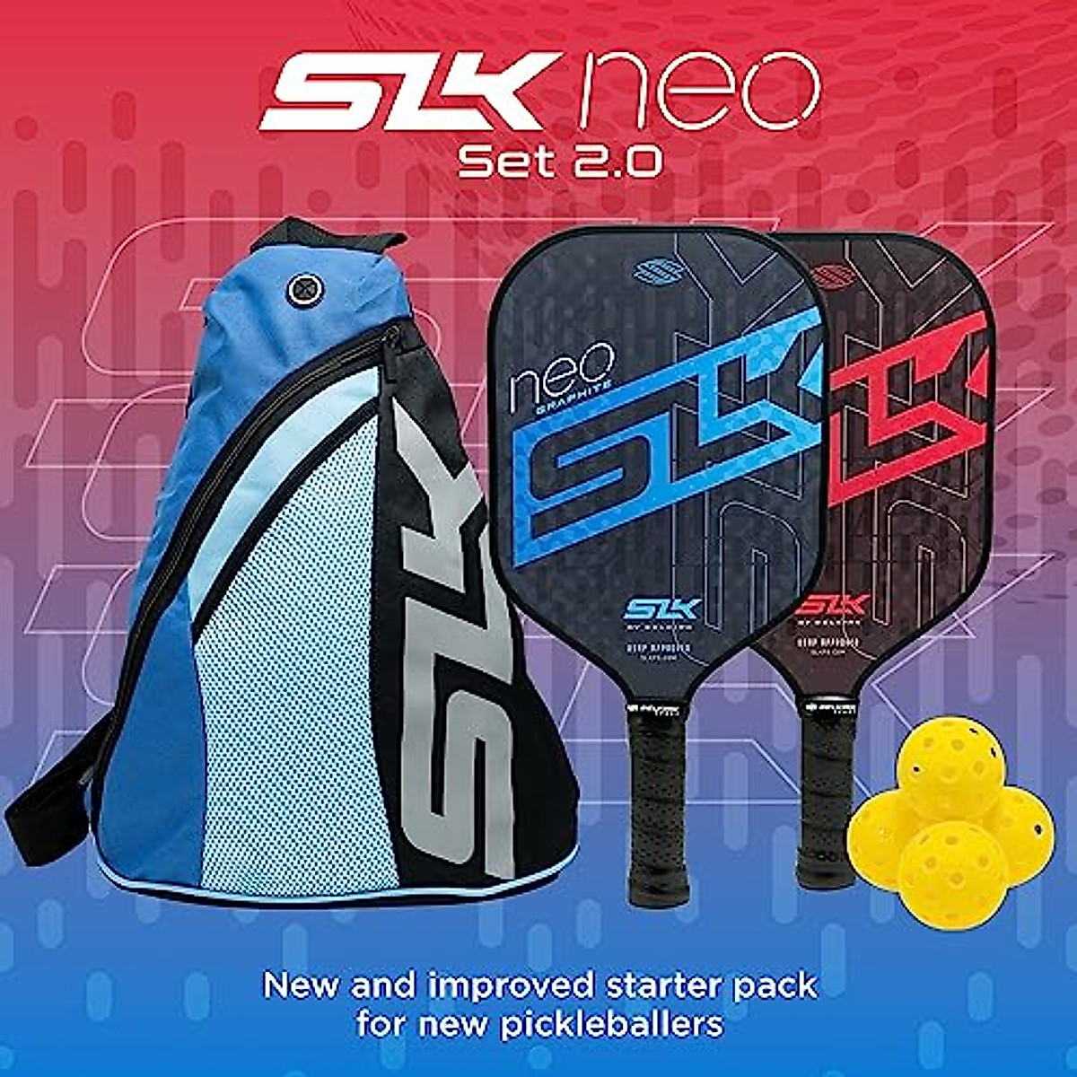 SLK by Selkirk Pickleball Paddles | Featuring a Multilayer Fiberglass and Graphite Pickleball Paddle Face | SX3 Honeycomb Core | Pickleball Rackets Designed in The USA for Traction and Stability