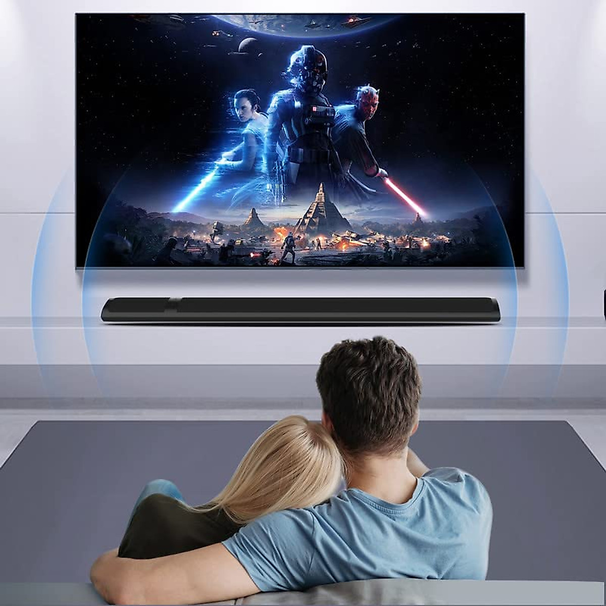 Assistrust TV Sound Bar, Sound Bars for TV 36 Inch Powerful Speakers Wired & Bluetooth Soundbar with HDMI/Opt/RCA/AUX/Coax/Remote Control, Deep Bass, Surround Sound Effect