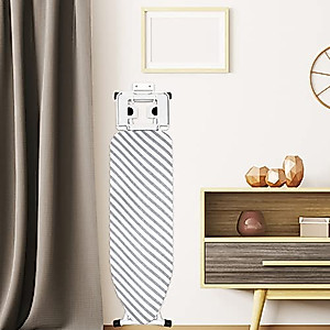 Zerodeko 1 Set Iron Board Hanger Ironing Board Hook for Wall Iron Holder Wall Mount Household Hooks Wall Mount Iron Board Holder Folding Shelf Key Hanger White Storage Bracket