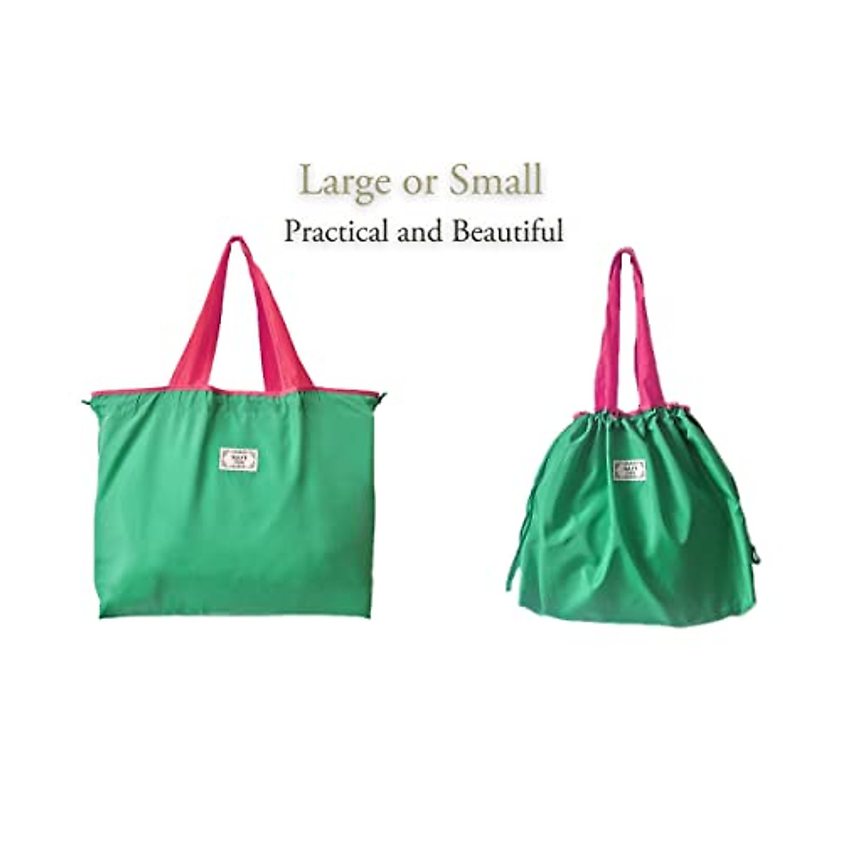 Found Notice Draw-String Reusable Grocery Shopping Bags,Foldable Tote Handles Heavy Duty,Machine Washable,Gift Bag 3Pack.