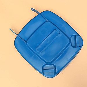 Baluue Outdoor Litter Box Square Trash Can Lid- Large Waste Bin Lid, Plastic Dustbin Lid Accessories for Outdoor Garden Replacement (Blue, 50L) Outdoor Trashcan