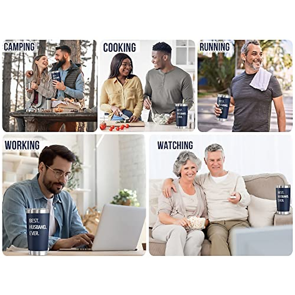 TEEZWONDER Gifts For Husband From Wife, Anniversary, Valentines Day, Christmas, Birthday Gifts For Men, Him, Romantic I Love You Husband Gift Ideas, Husband 20 Oz Stainless Steel Tumbler For Men