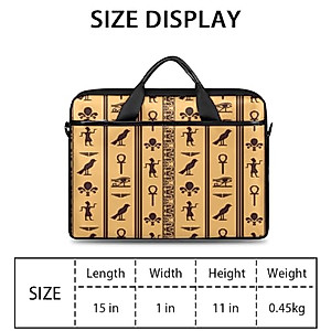 Ethnic Culture Laptop Computer Bag Waterproof Shoulder Messenger Bag 13-15 inch Durable Laptop Tote Bag with Shoulder Strap Handle Lightweight Crossbody Briefcase